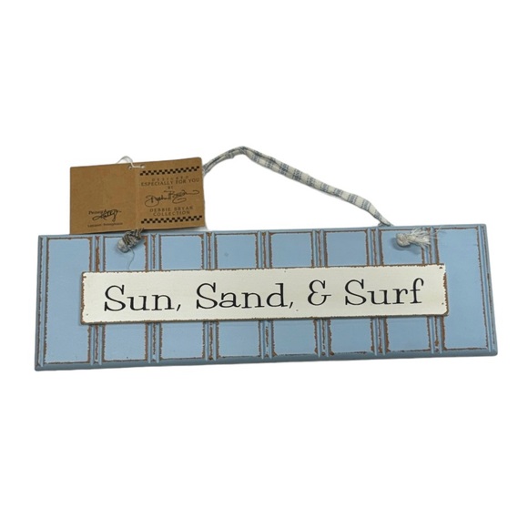 Debbie Bryan | Accents | Debbie Bryan Sun Sand Surf Hanging Wall Sign ...